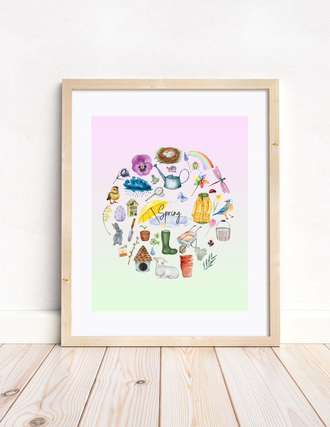 Spring Favorite Things, Signs of Spring, Watering Can, Watercolor Art ...