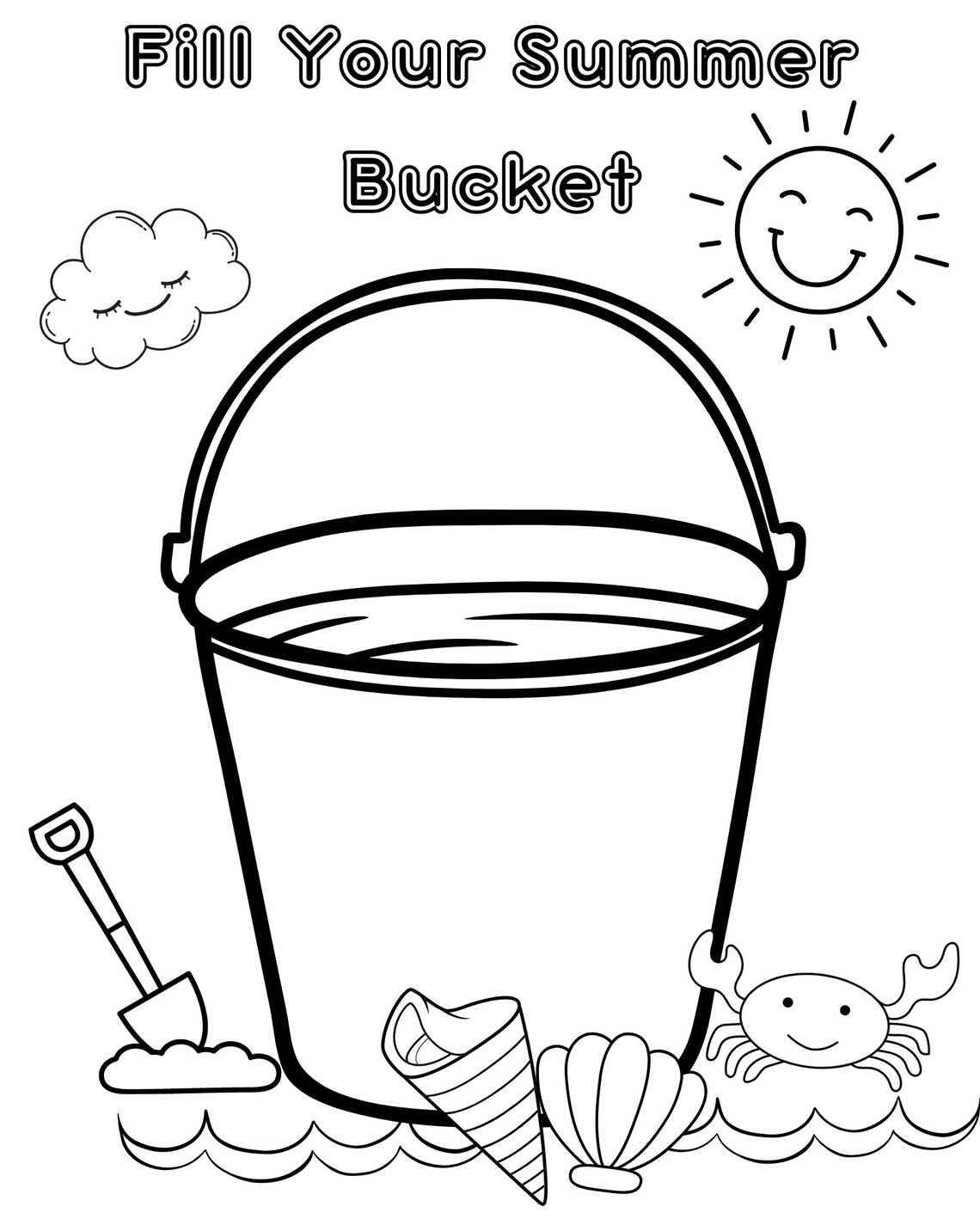 Fill Your Summer Bucket, Bucket List, Digital, Summer Activity, Teacher ...