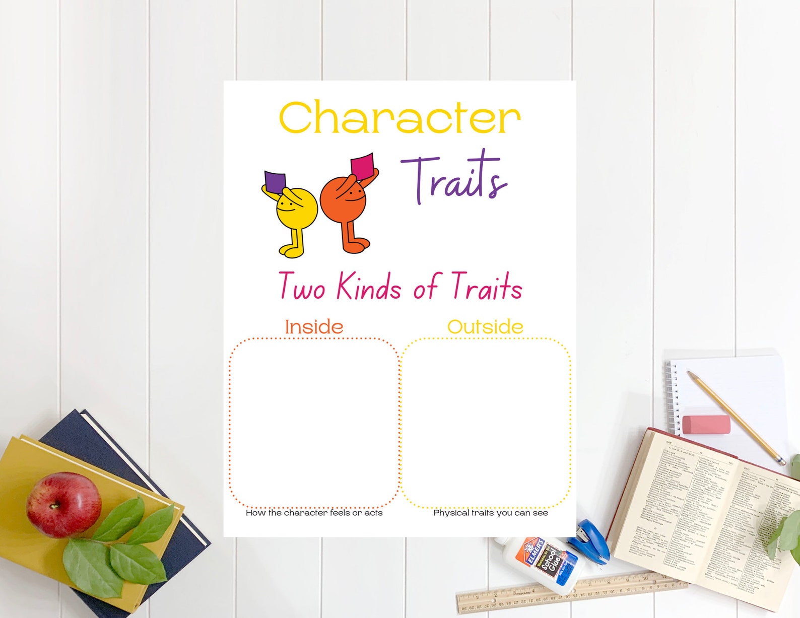 Character Trait Printable, Language Arts, Homeschool, Writing Prompt ...
