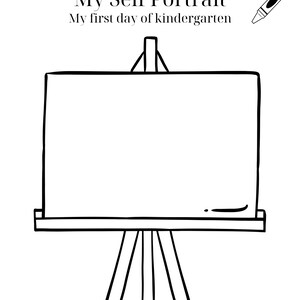 First Day of School Printable Activity, Self Portrait Craft, Homeschool ...