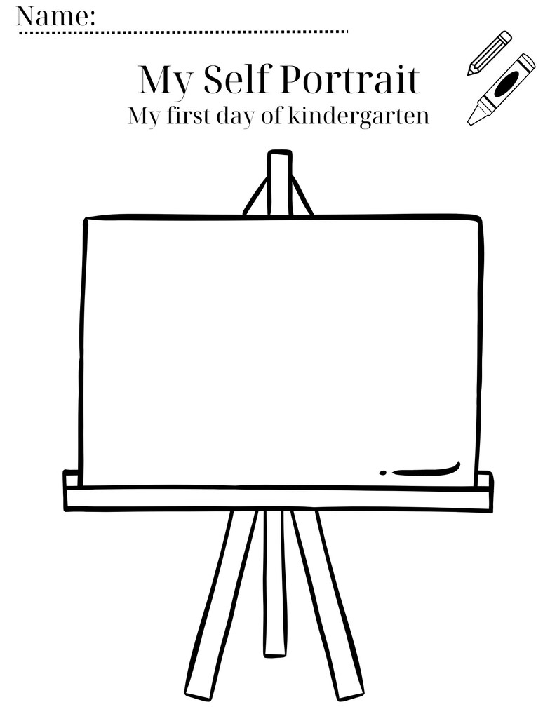 First Day of School Printable Activity, Self Portrait Craft, Homeschool ...