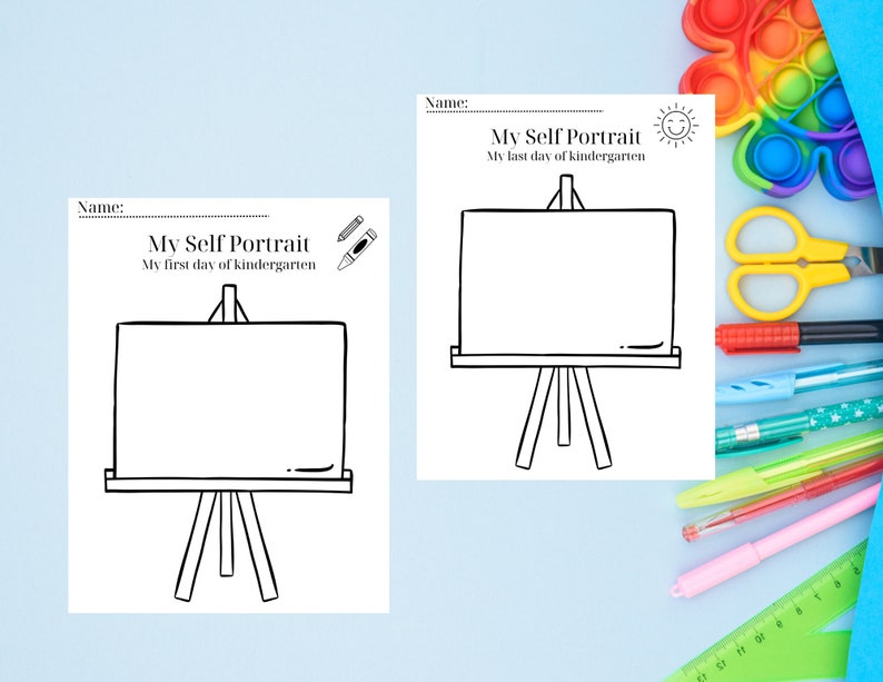 First Day of School Printable Activity, Self Portrait Craft, Homeschool ...