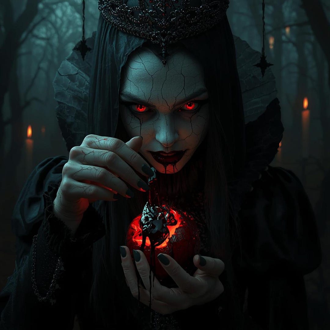 Villainous Queen Gothic Poster - Dark Fantasy Wall Art, Evil Royalty ...