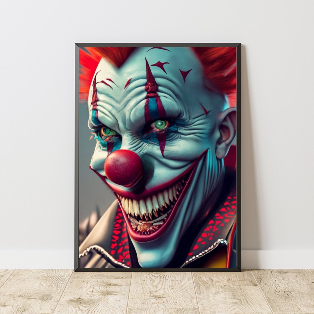 Malevolent Clown Poster - Scary Gothic Bedroom Wall Art Print - Etsy