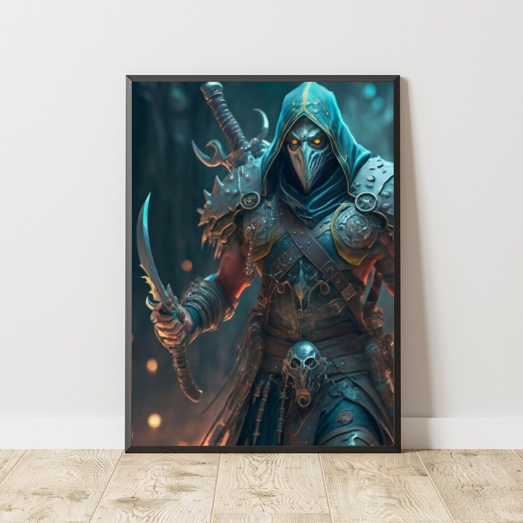 Undead Assassin Poster Fantasy Ninja Art Print Unique - Etsy