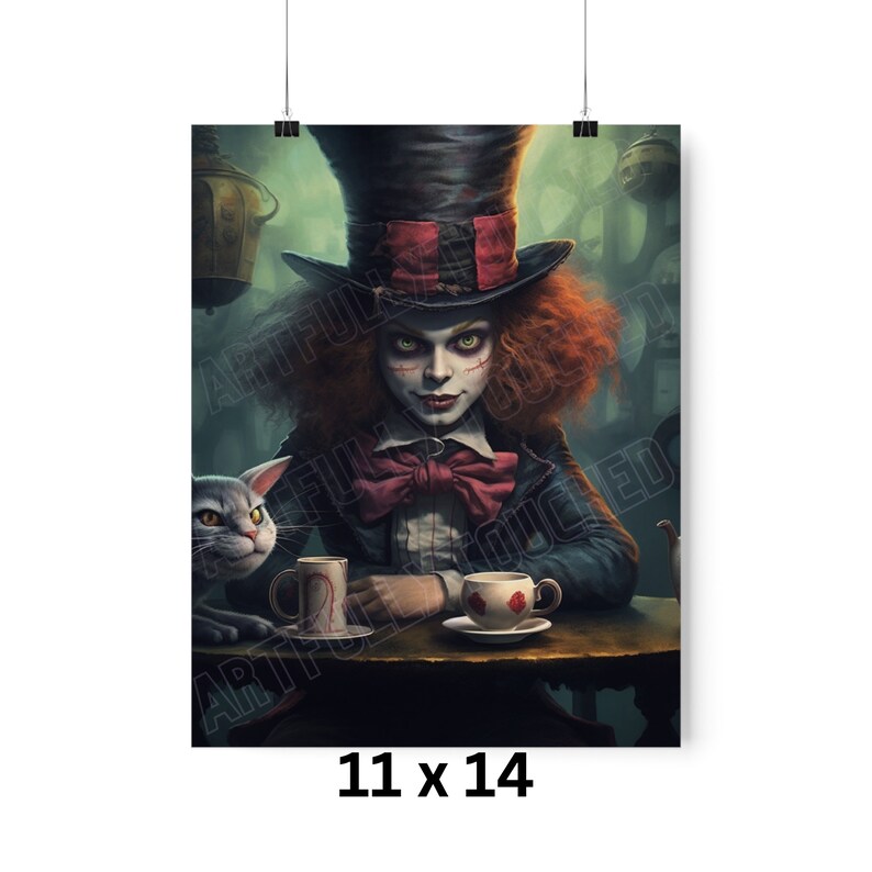 Mad Hatter Poster Gothic Style Wonderland Tea Party - Etsy