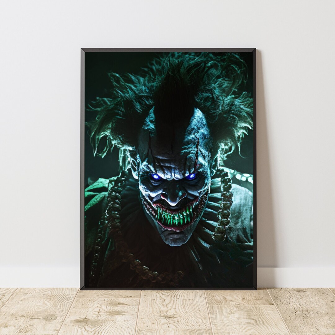 Demonic Clown Poster Horror Style Design Sinister 24x36 Print - Etsy