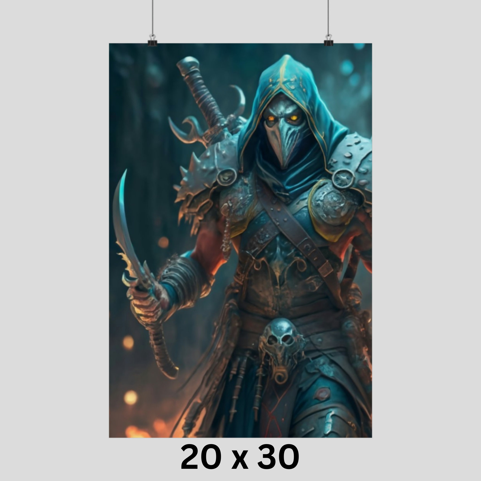 Undead Assassin Poster Fantasy Ninja Art Print Unique - Etsy