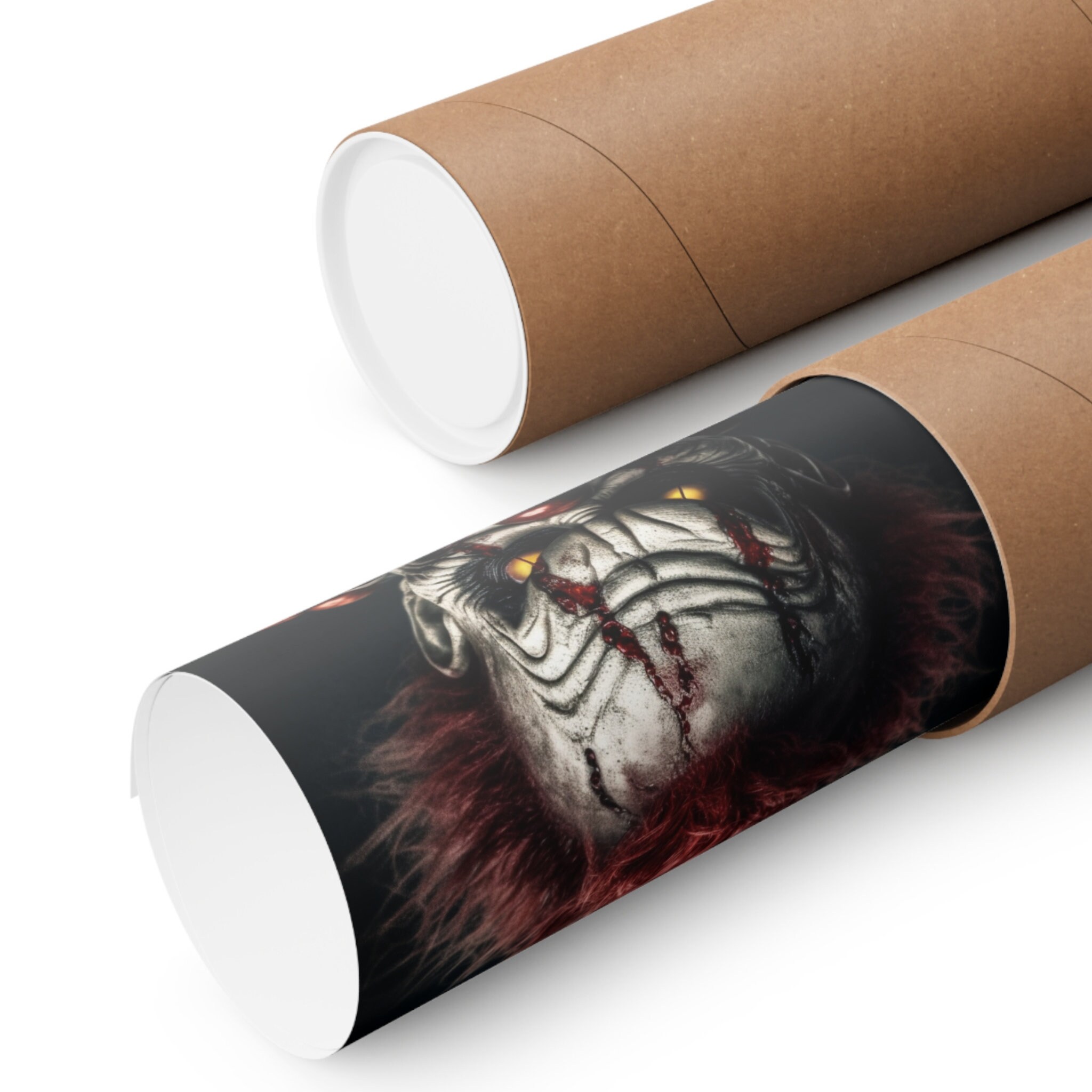 Evil Clown Horror Poster Creepy Wall Art, 24x36 Scary Decor, Prints ...