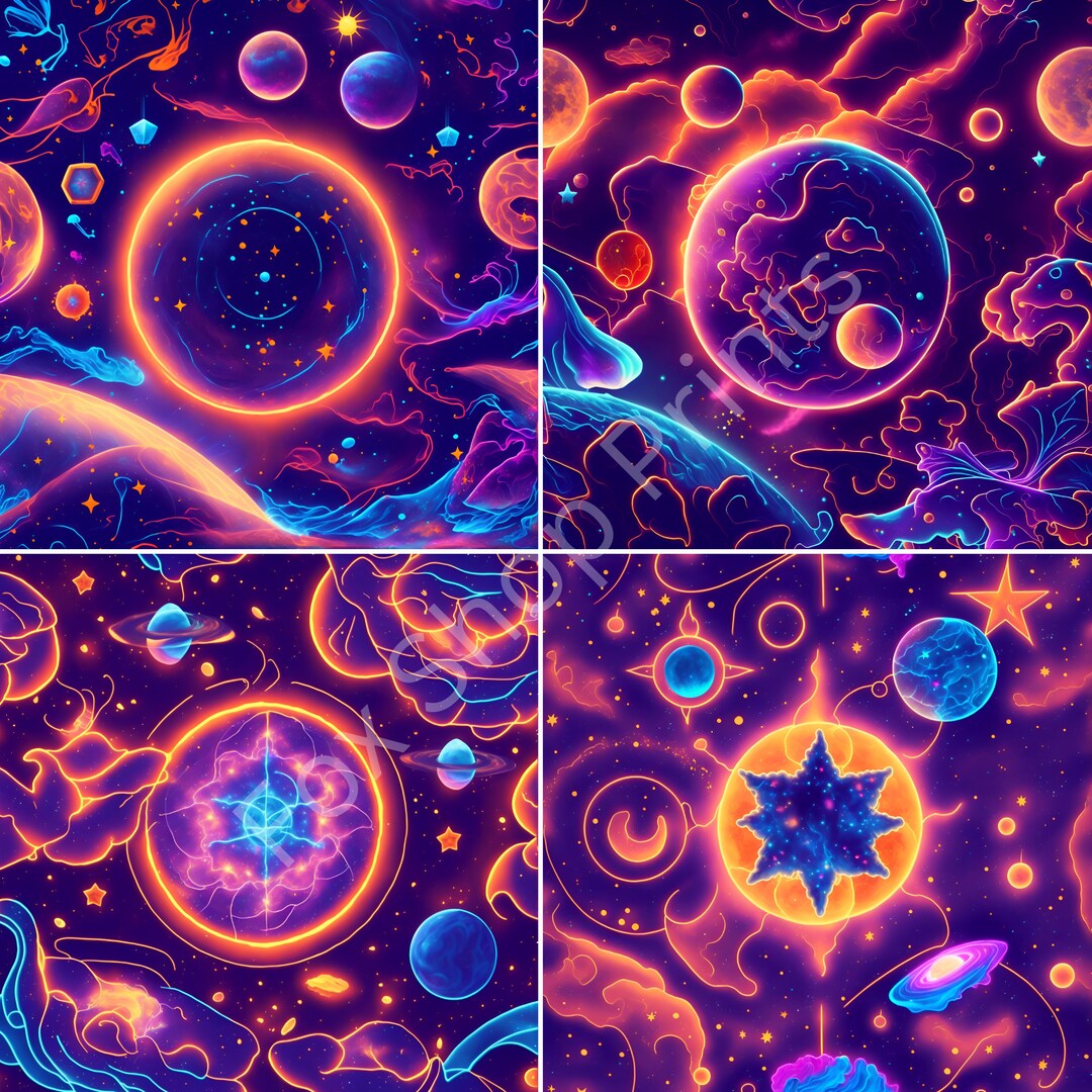 Planet Tiles, PNG, Commercial Use, Instant Download - Etsy