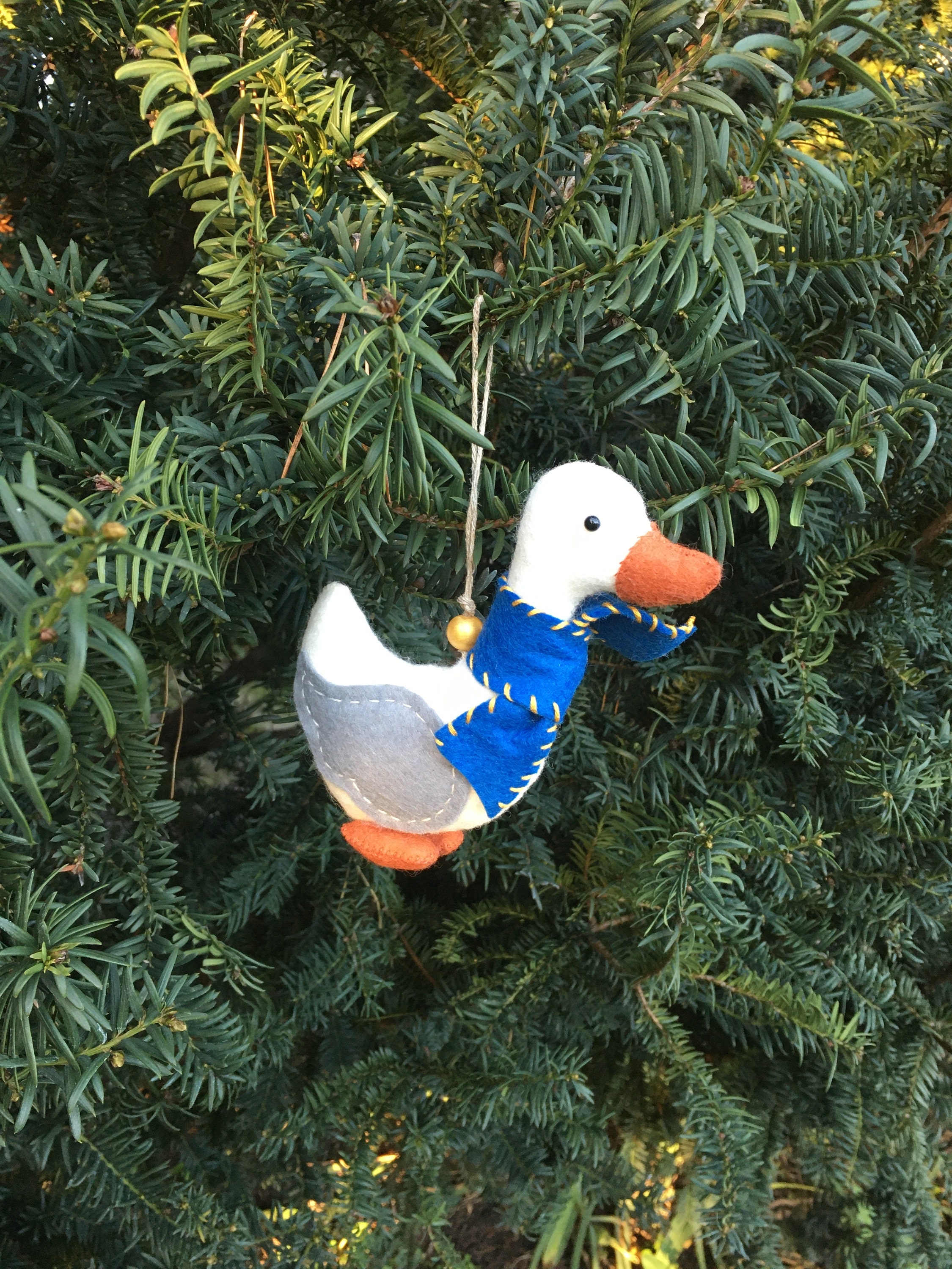 Felt Goose Christmas Ornament, Felt Goose for Christmas Tree, Felt ...
