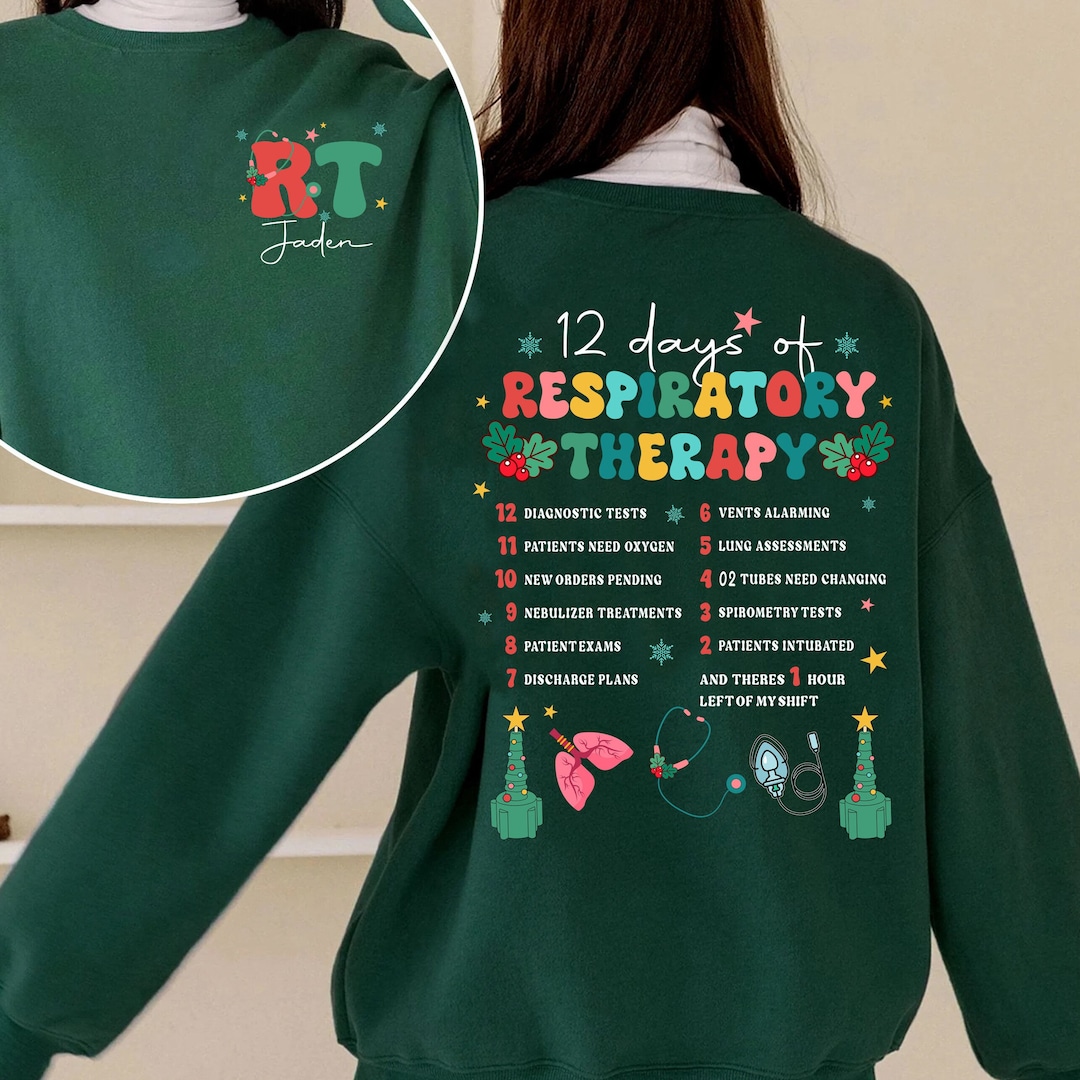 12 Days of Respiratory Therapy Christmas Shirt Christmas - Etsy