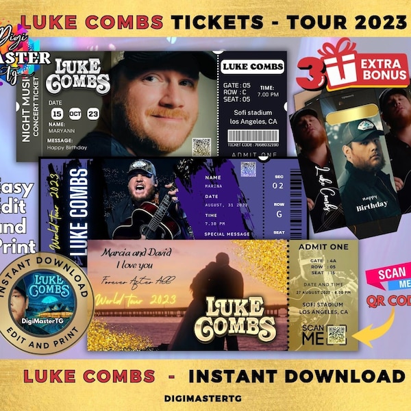 Luke Combs Surprise Concert Ticket - Etsy