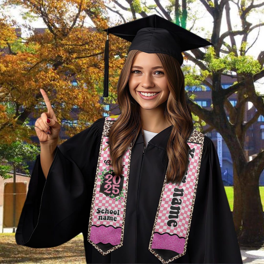 Pencil Stole Graduation for Teachers, Custom Graduation Stole Class of ...