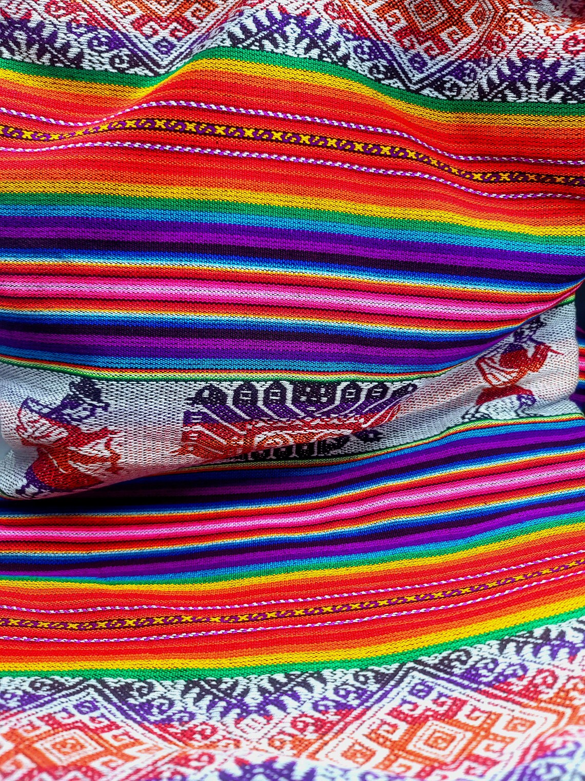 Long Peruvian Manta / Tribal Fabric Blankets/peru Textile Tablecloth ...