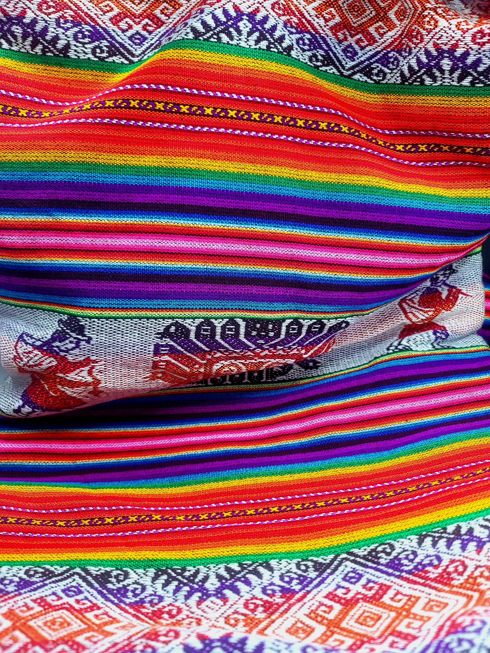 Long Peruvian Manta / Tribal Fabric Blankets/peru Textile Tablecloth ...