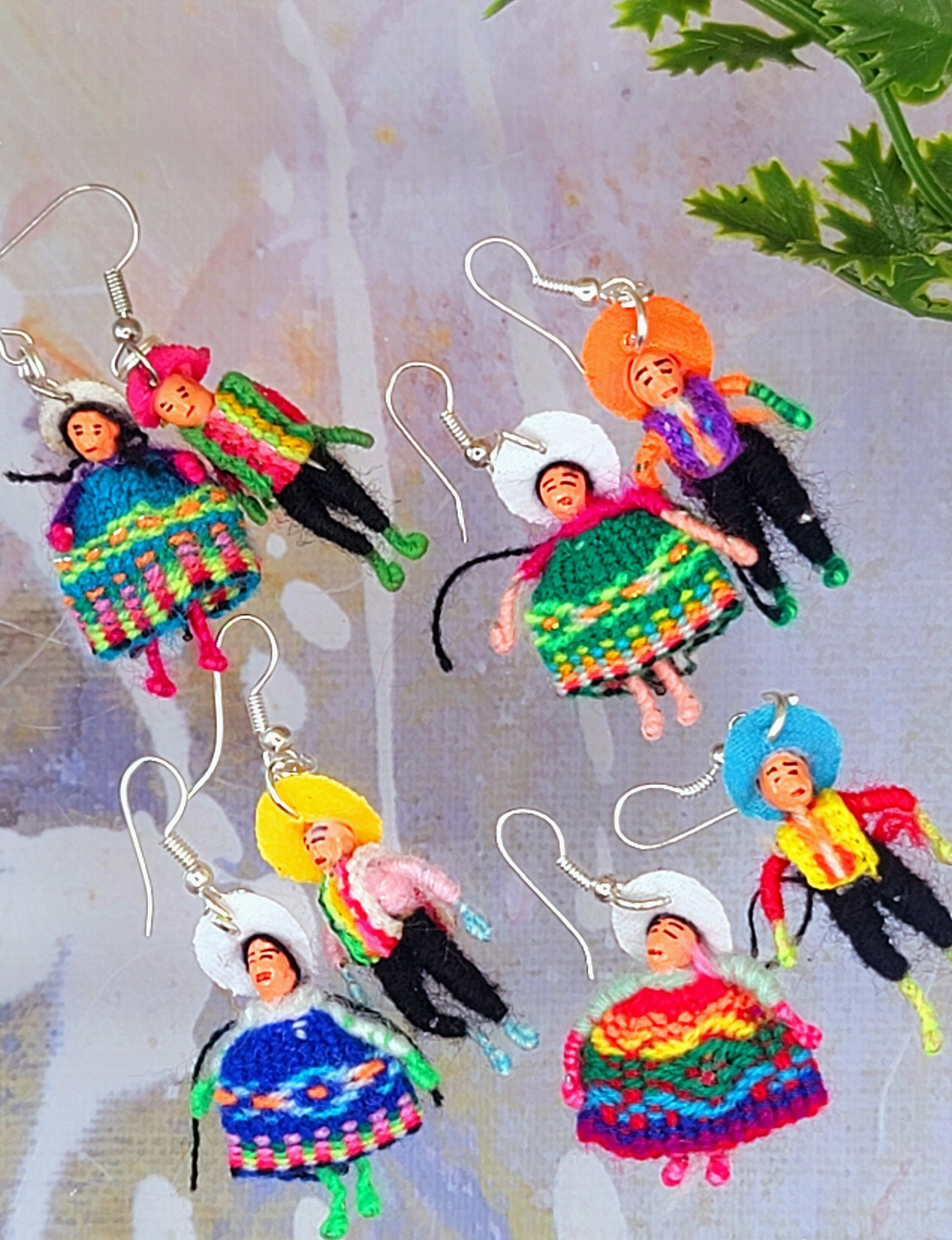 Peruvian Andean Doll Earrings, Aretes Peruanos, Peruvian Dolls ...