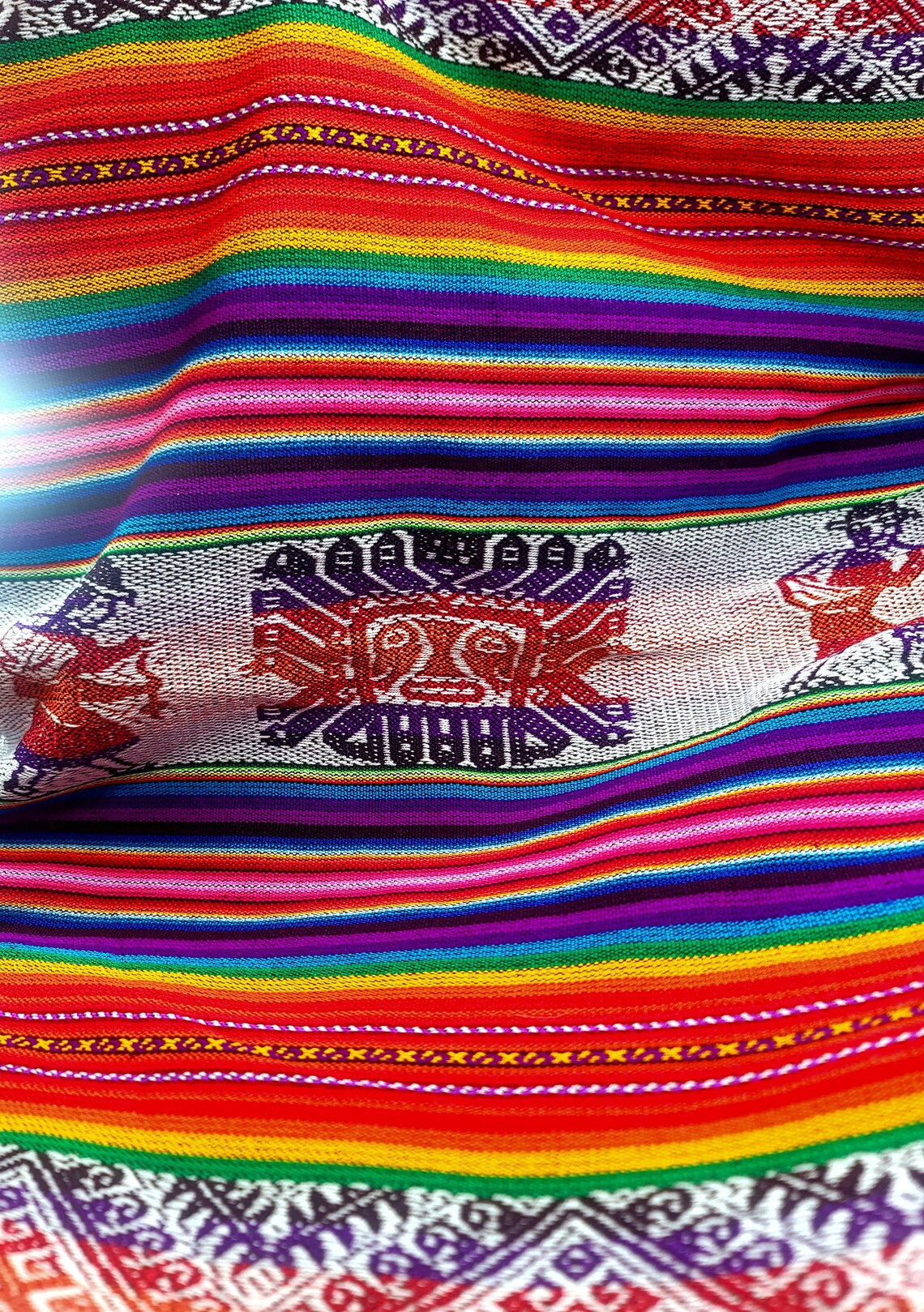 Long Peruvian Manta / Tribal Fabric Blankets/peru Textile Tablecloth ...