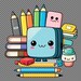 Cute School Supplies Clipart 19 Images 2048x2048 PNG Pencils, Books ...