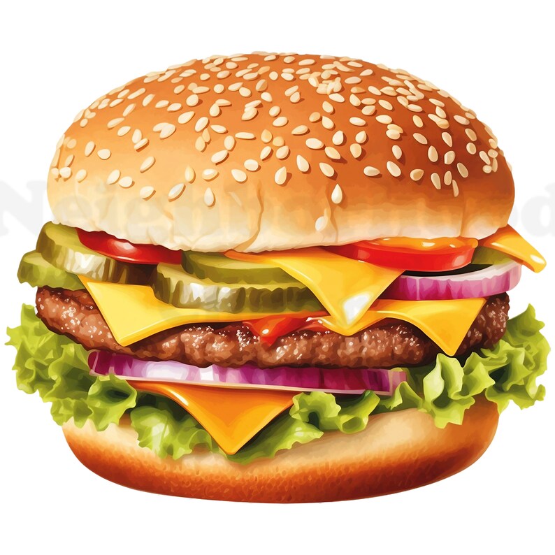 Burger Shop Clip Art Pack - 12 HD 2048x2048 Images Transparent ...