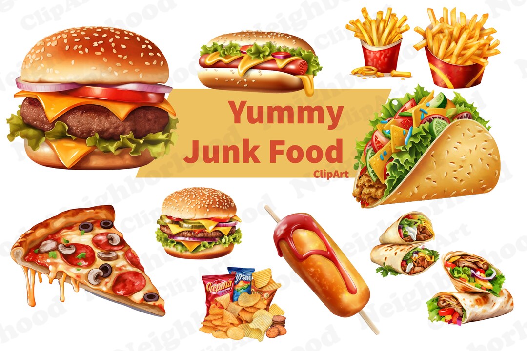 Burger Shop Clip Art Pack - 12 HD 2048x2048 Images Transparent ...