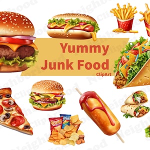 Burger Shop Clip Art Pack - 12 HD 2048x2048 Images Transparent ...