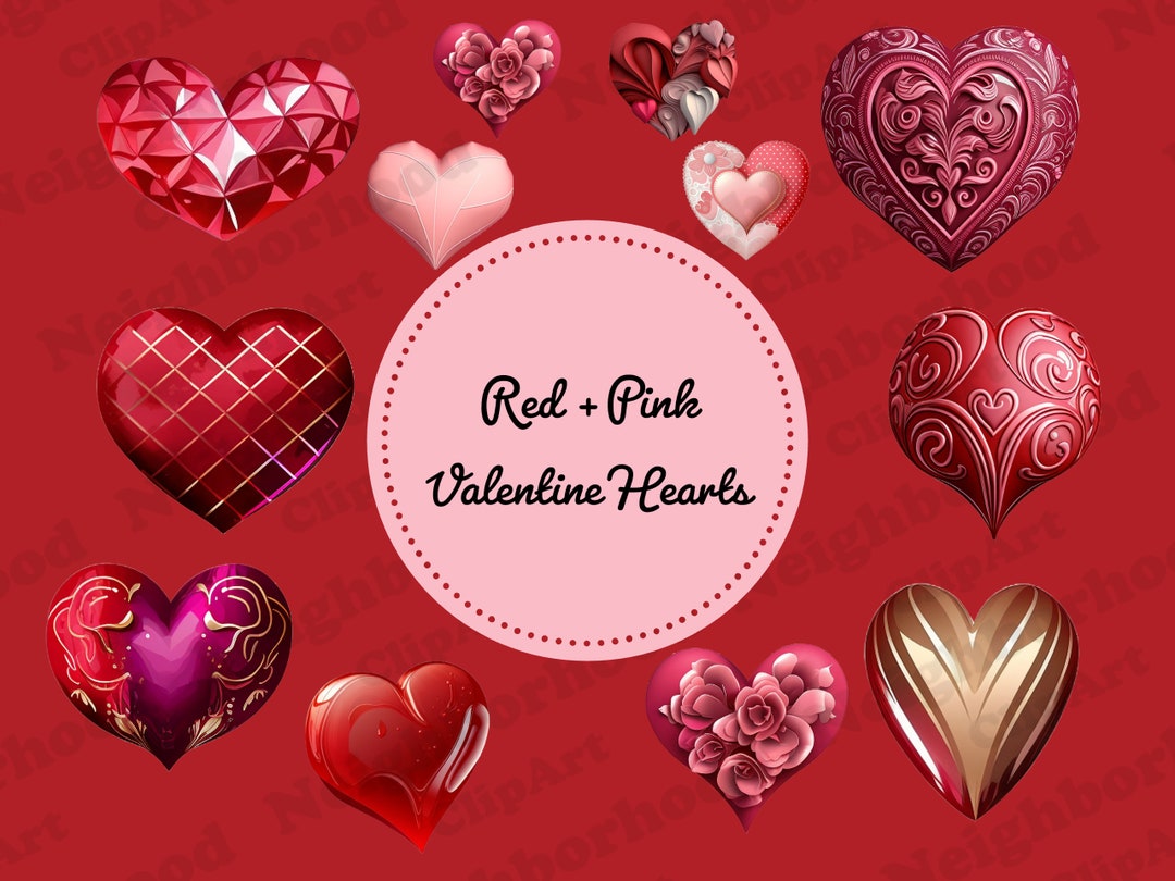 Red and Pink Heart Clipart - 19 HD 2048 X 2048 PNG Images - Valentine's ...