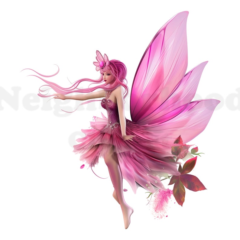 Pink Fantasy Fairy Clipart - 18 PNG Images - Fantasy Fairies Pink Baby ...
