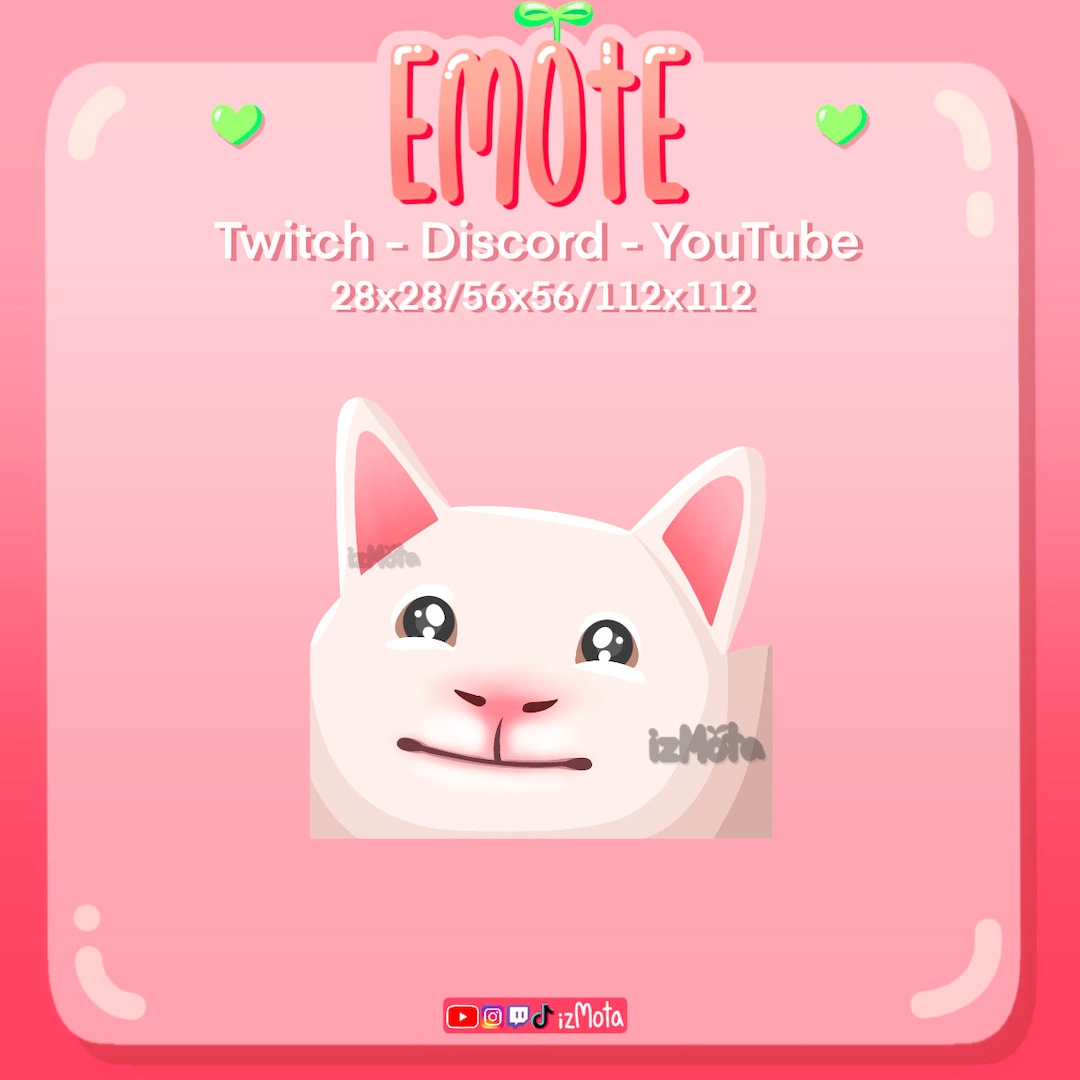 Cat Smiling Meme Emote | Twitch, Discord, Youtube | Funny, Cute, Silly ...