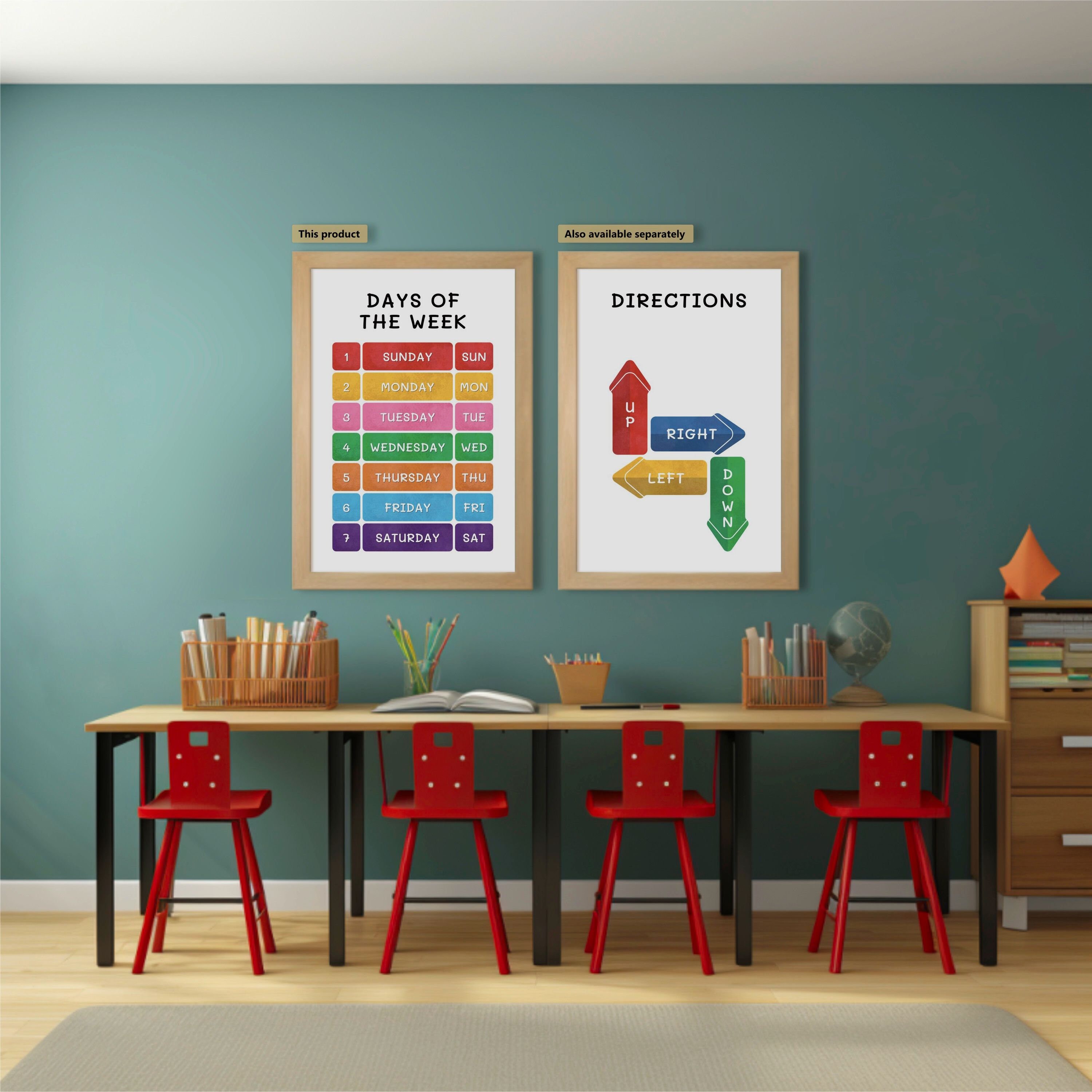 Days of the Week Poster, Educational Poster, Classroom Poster, Early ...