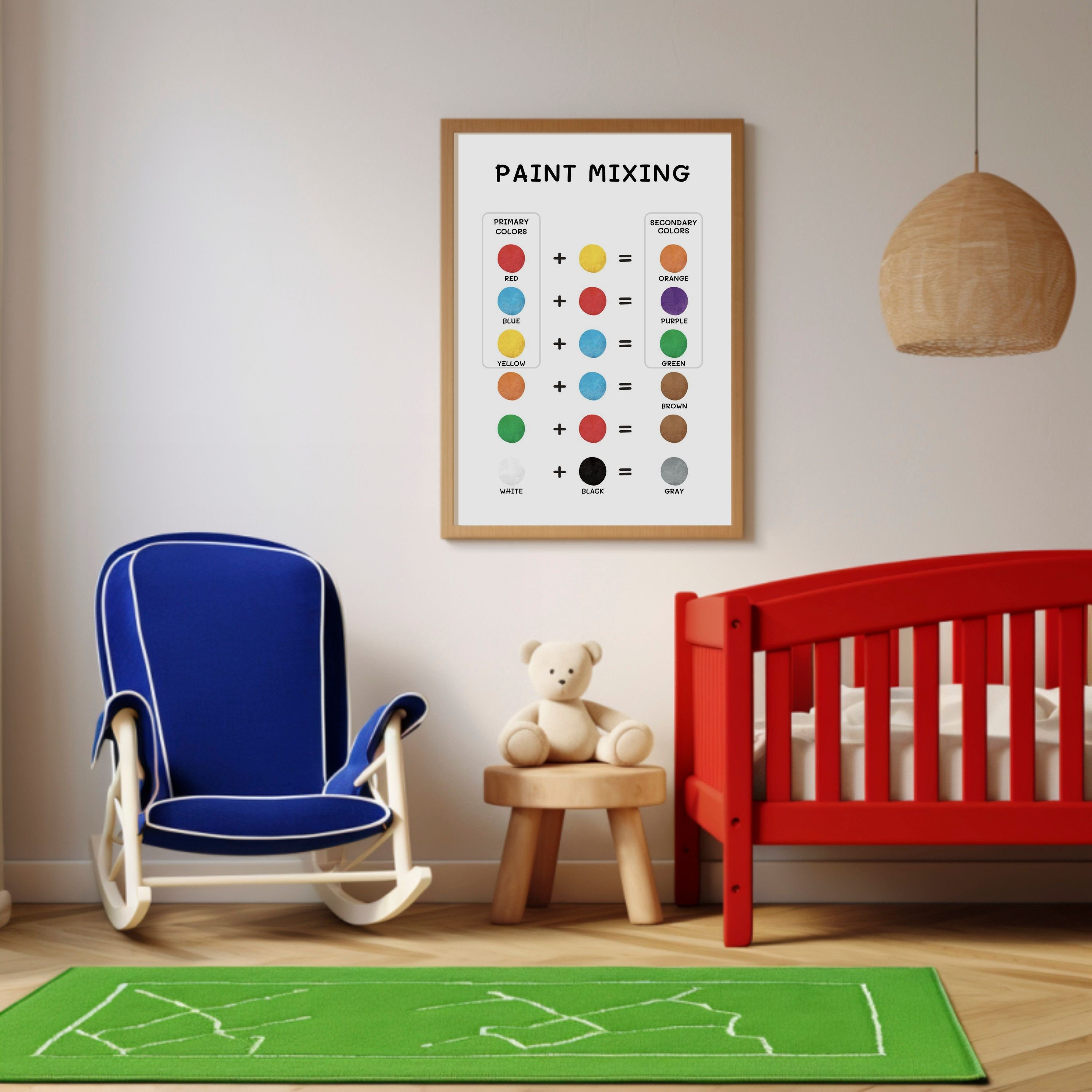 Paint Mixing Educational Poster, Learning Colors, Classroom Poster ...