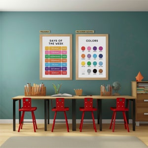Days of the Week Poster, Educational Poster, Classroom Poster, Early ...