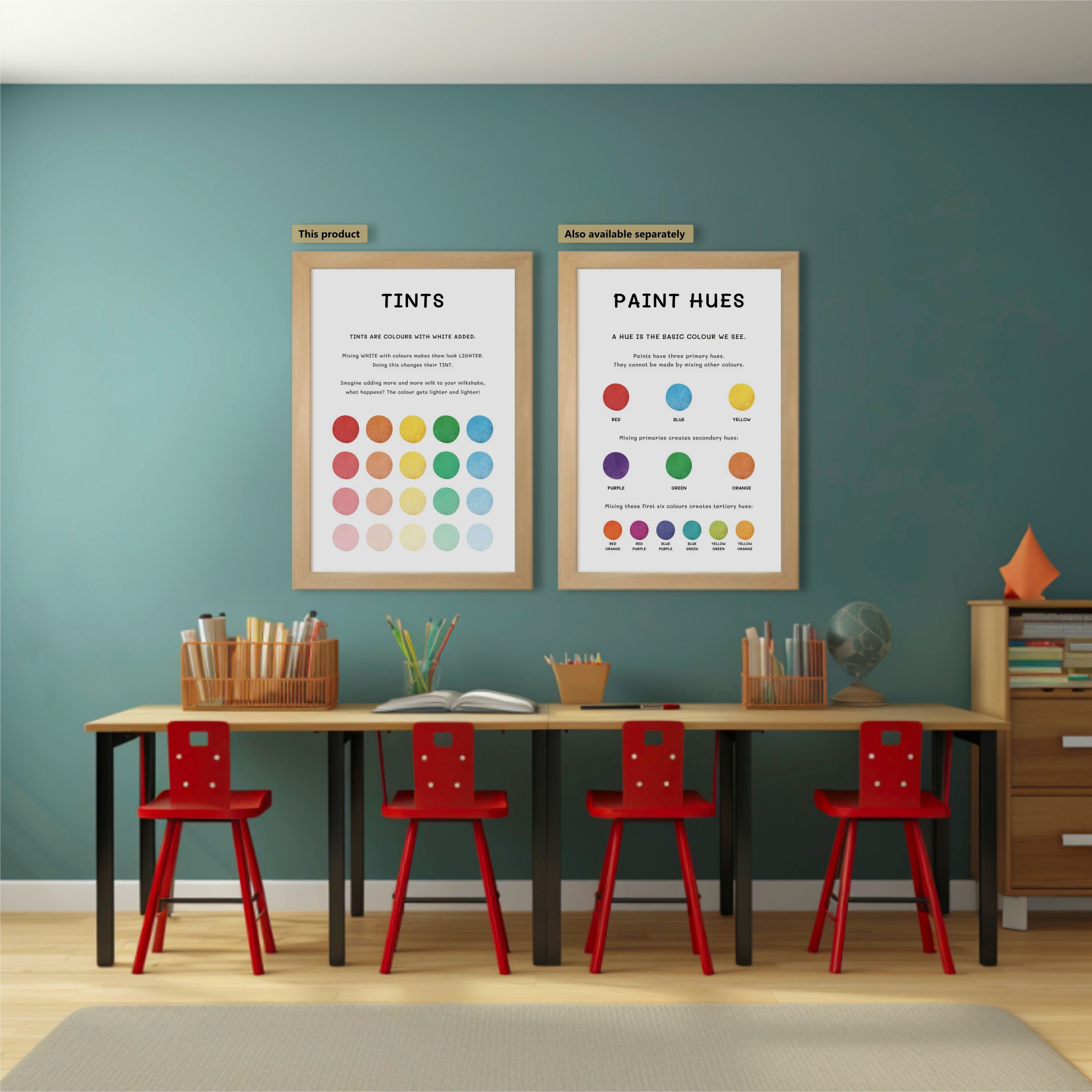 Colour Tints Educational Poster Colour Theory Classroom - Etsy
