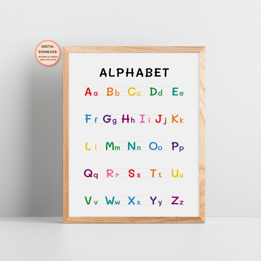 Rainbow Alphabet Poster Classroom Poster Early Learning - Etsy