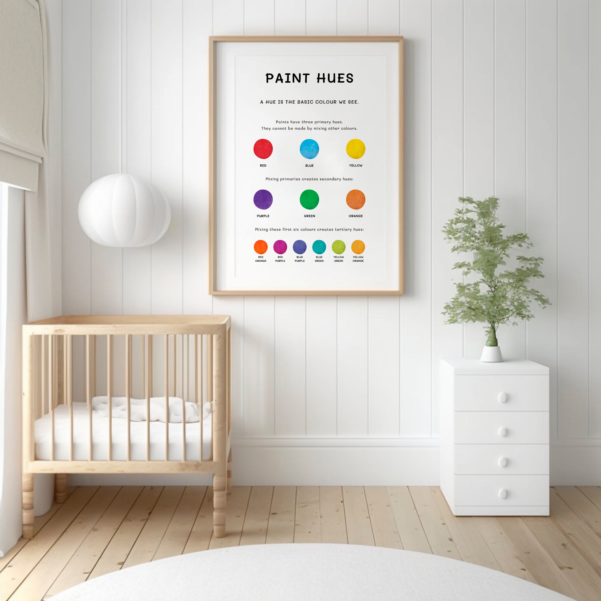 Paint Hues Educational Poster Learning Colours Classroom - Etsy