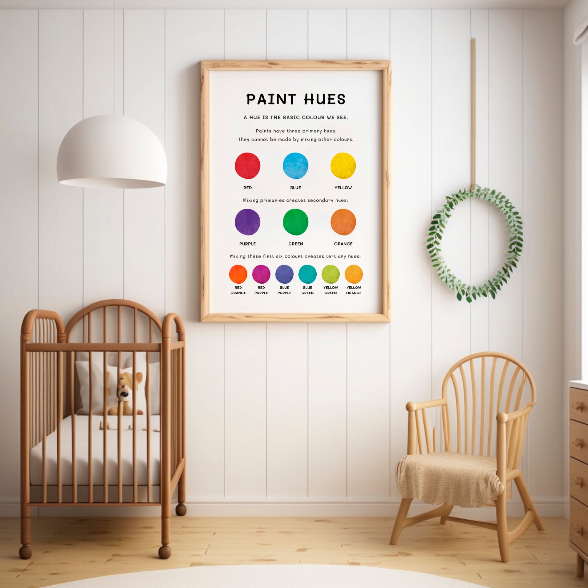 Paint Hues Educational Poster Learning Colours Classroom - Etsy