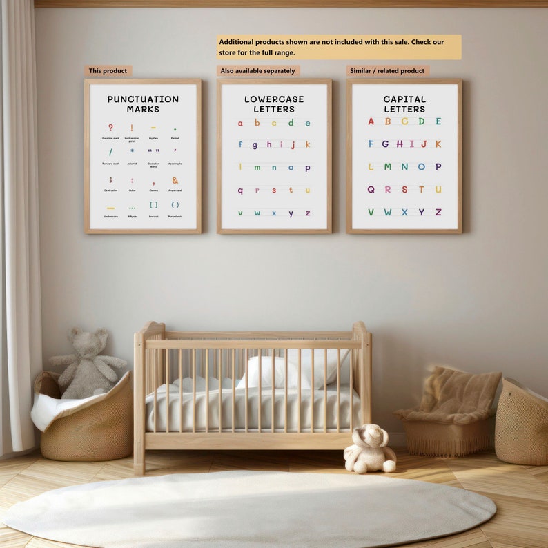 Punctuation Poster, Classroom Poster, Early Learning, Kids Wall Decor ...