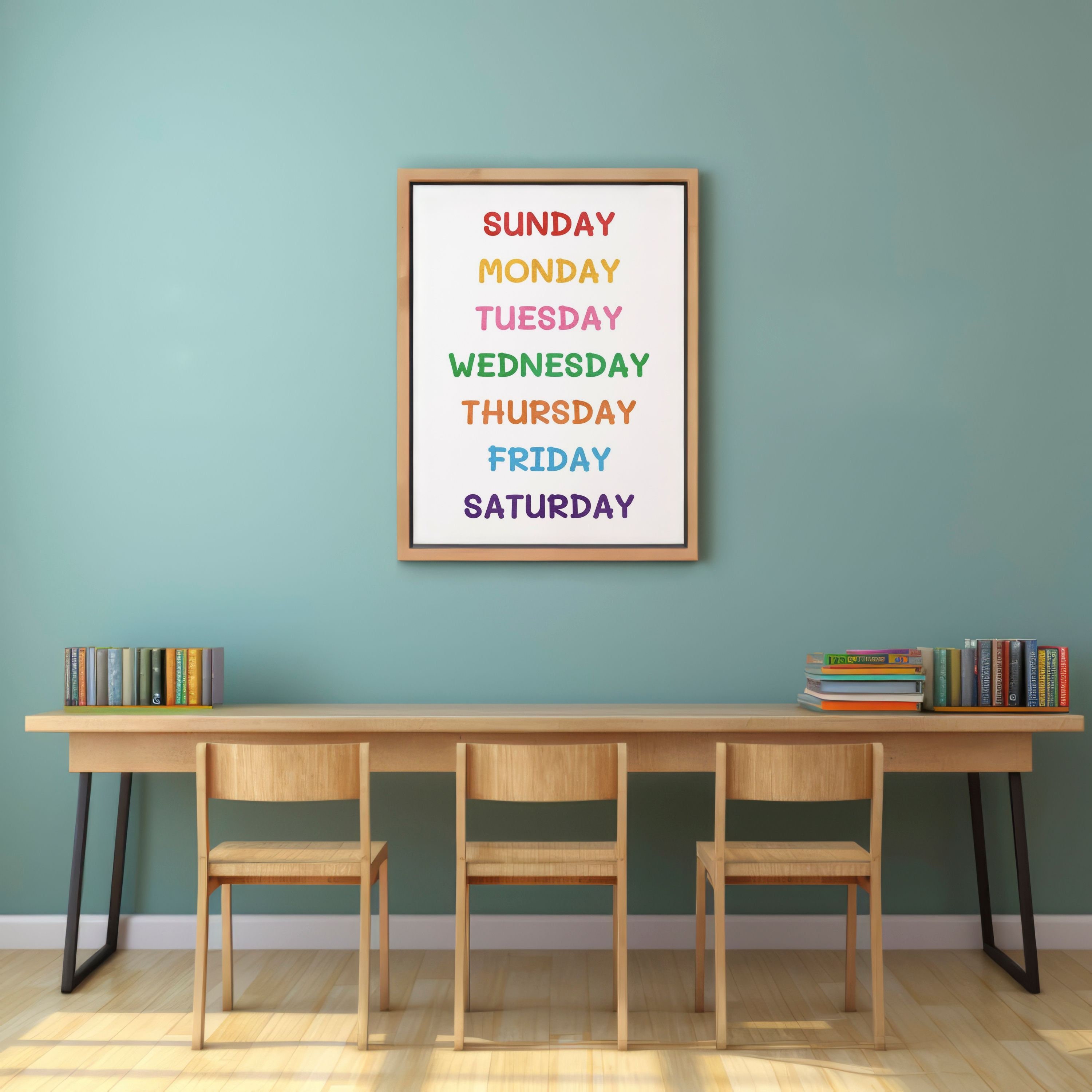 Days of the Week Poster, Educational Poster, Classroom Poster, Early ...