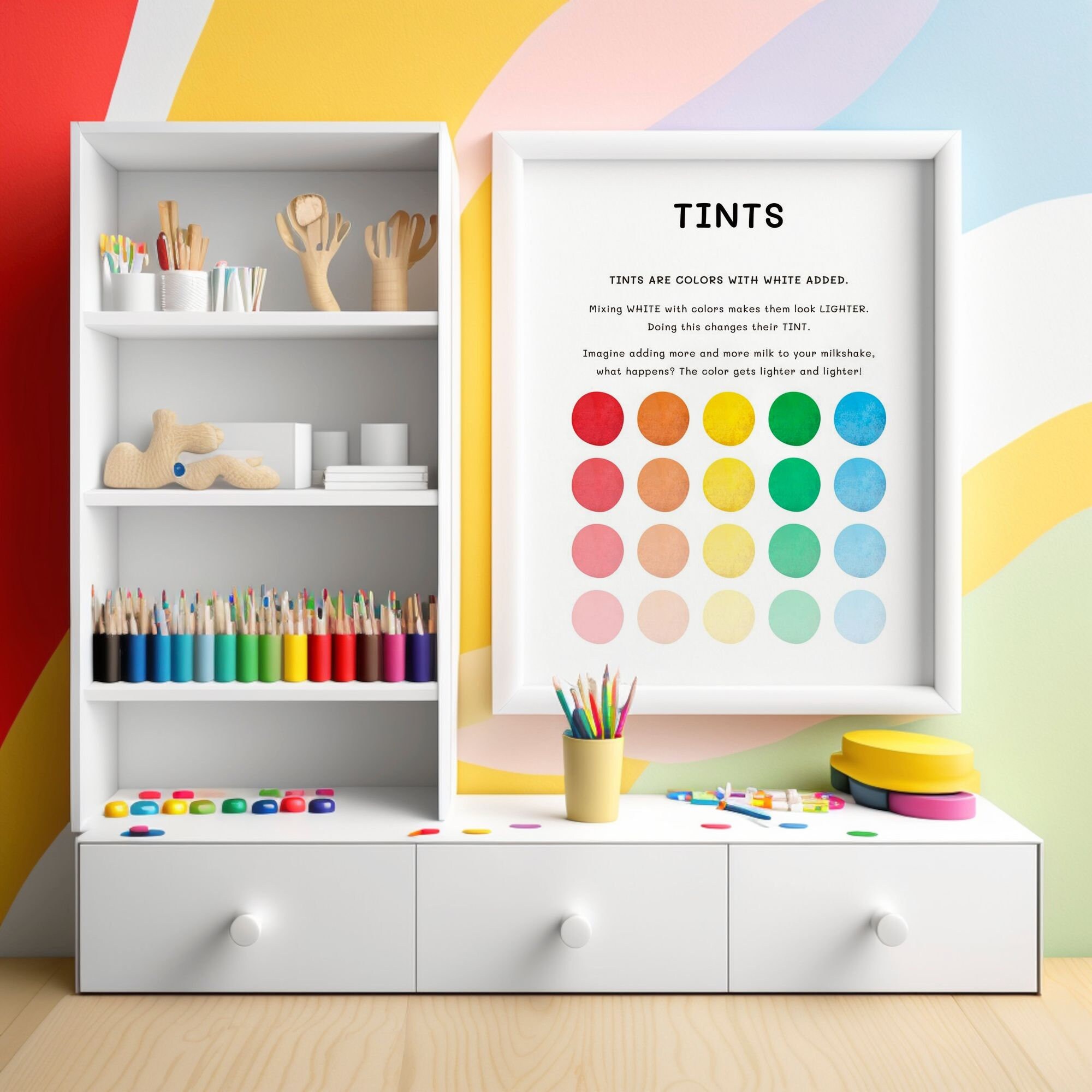 Color Tints Educational Poster Learning Colors Classroom - Etsy