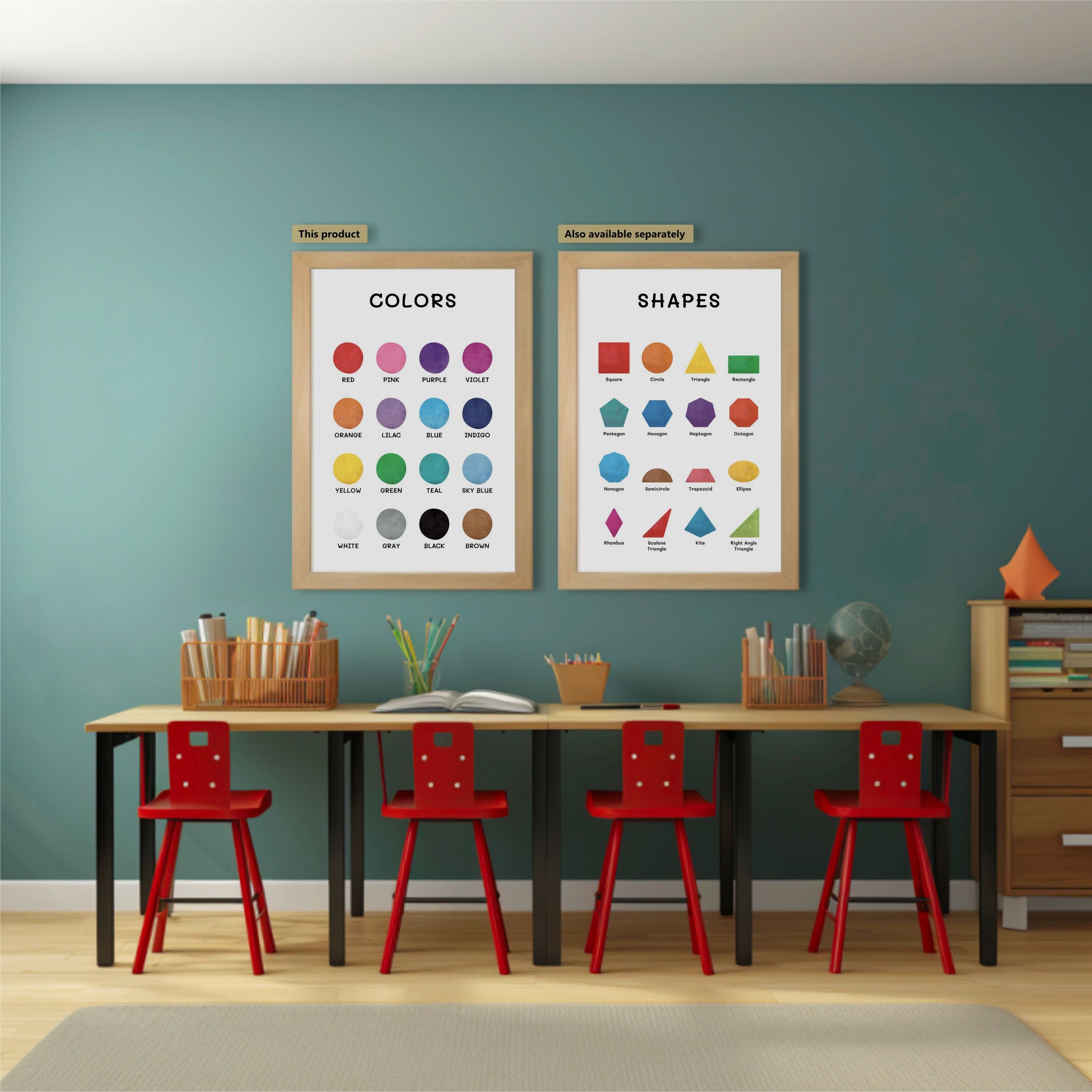 Colors Educational Poster, Learn Colors, Classroom Poster, Early ...
