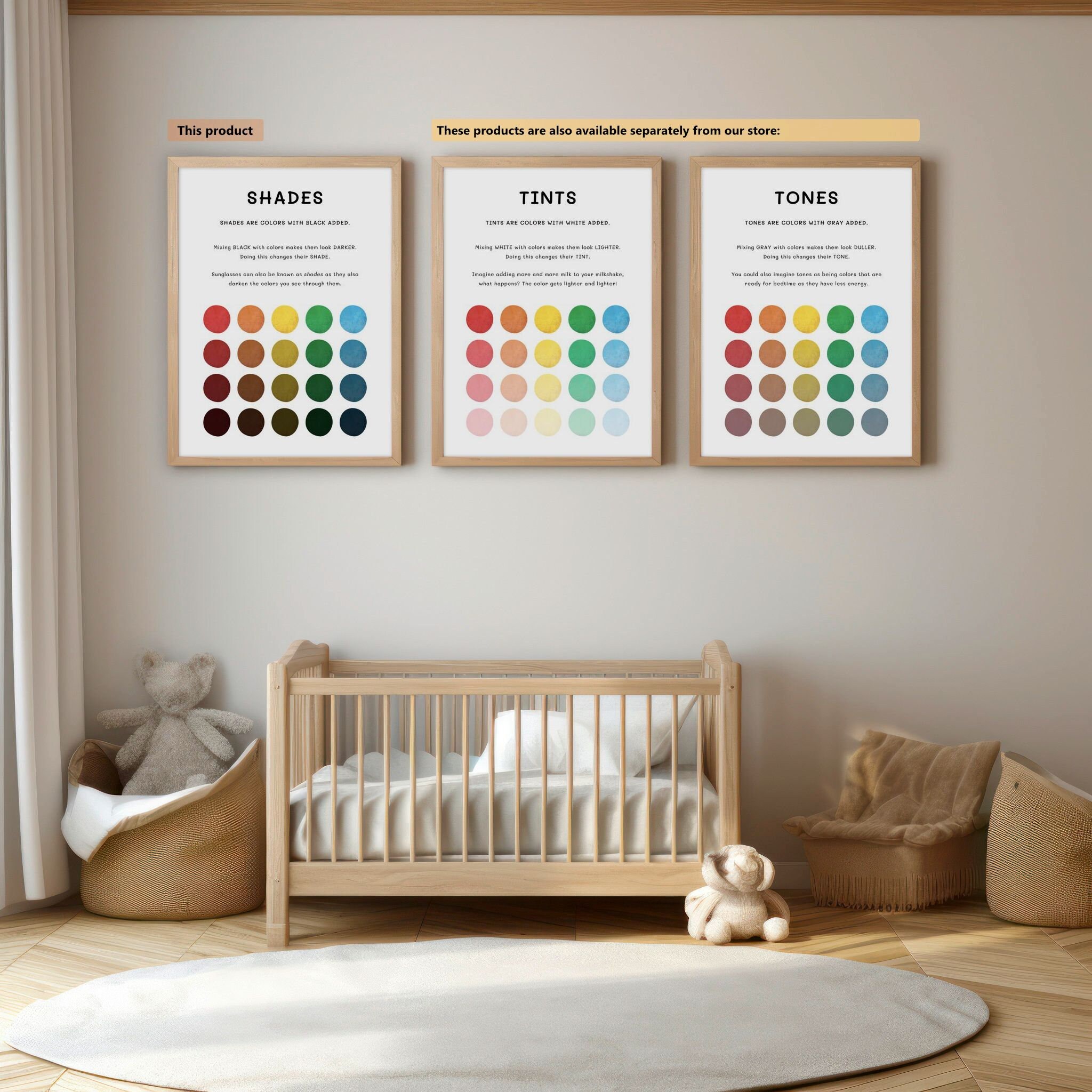 Color Shades Educational Poster, Color Theory, Classroom Poster, Early ...