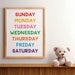 Days of the Week Poster, Educational Poster, Classroom Poster, Early ...