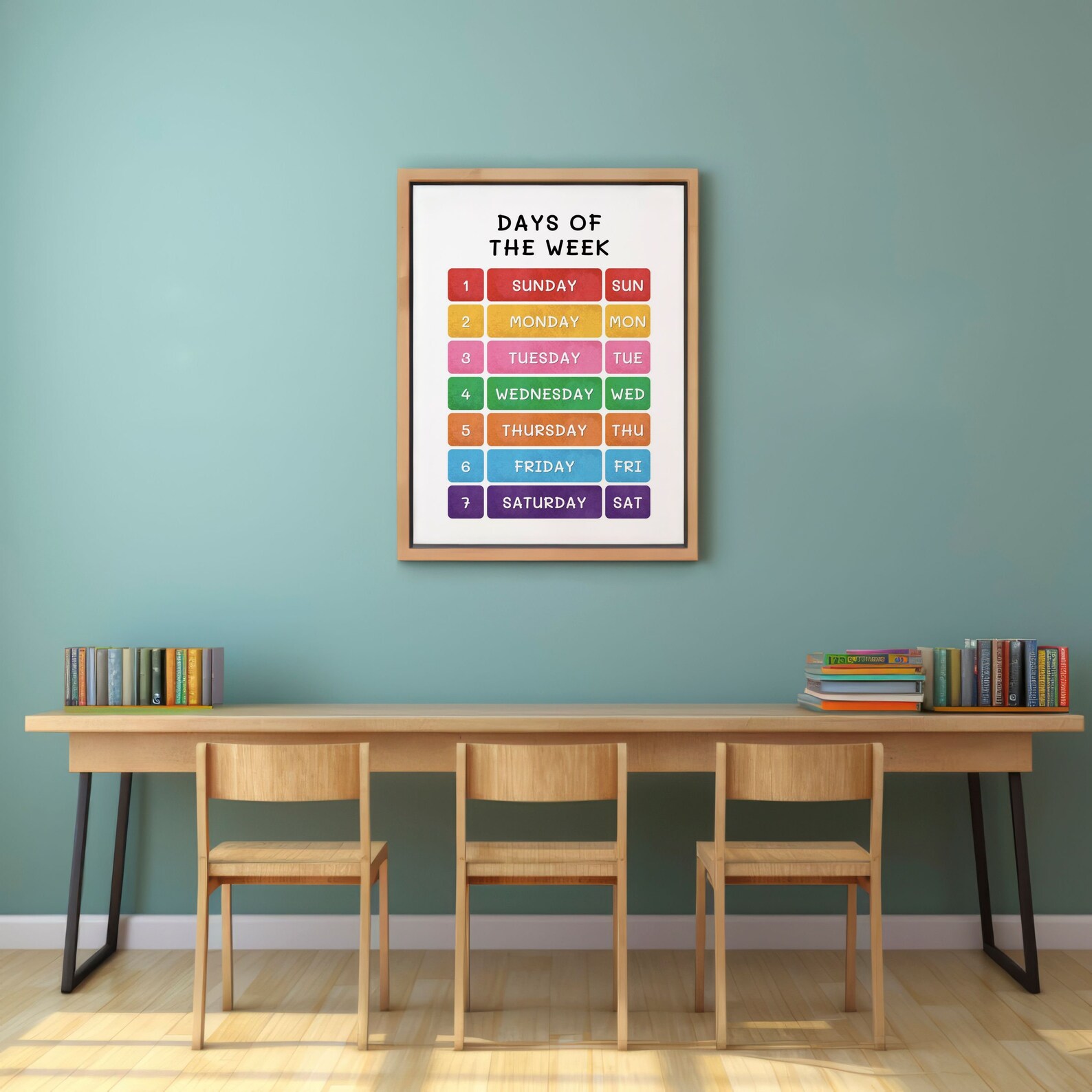 Days of the Week Poster, Educational Poster, Classroom Poster, Early ...
