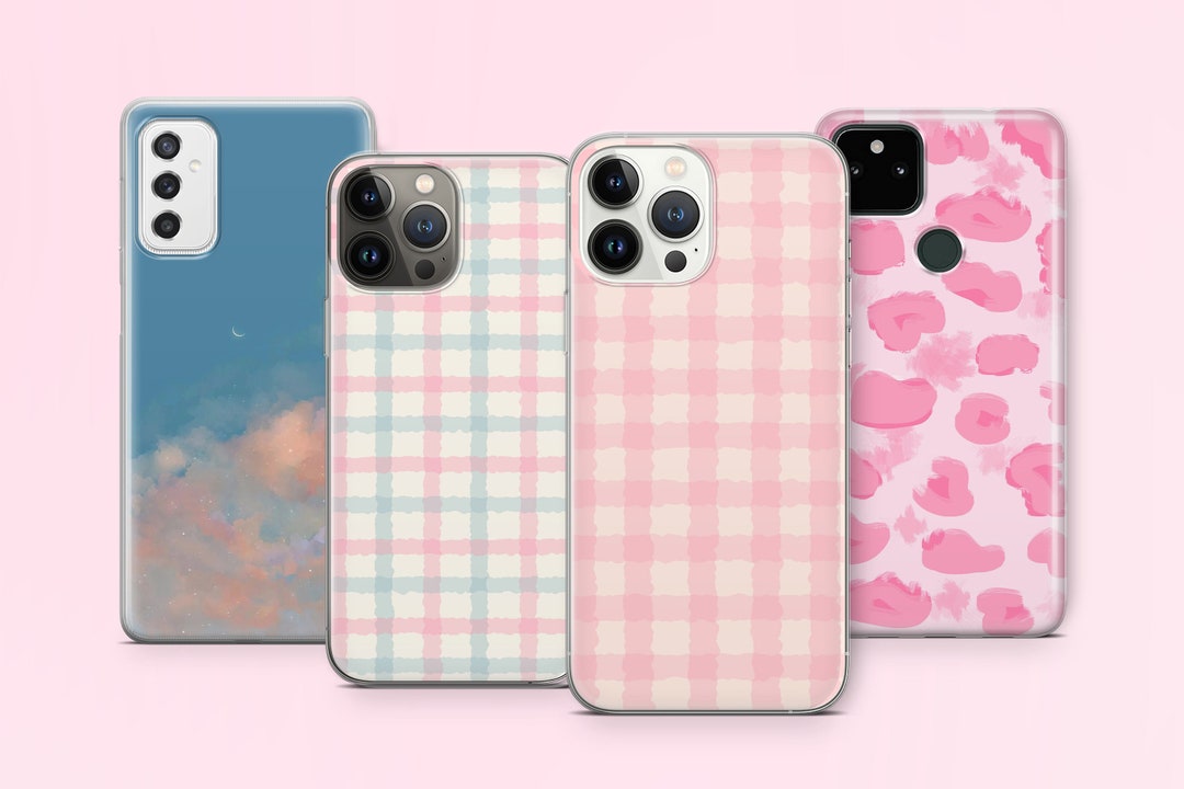 Cute Checkered Blue Sky Clouds Phone Case Iphone14 13 12 11 Samsung ...
