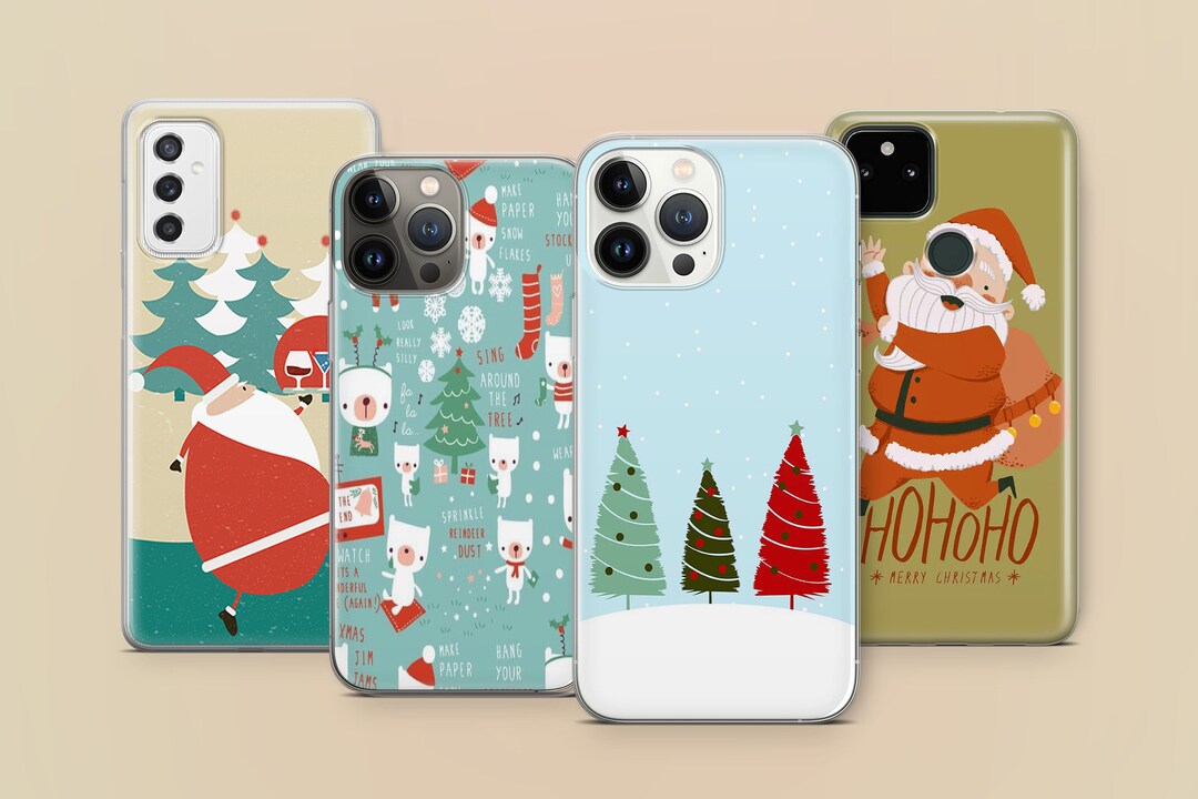 Cute Snowman Christmas Tree Santa Claus Phone Case Iphone15 14 - Etsy