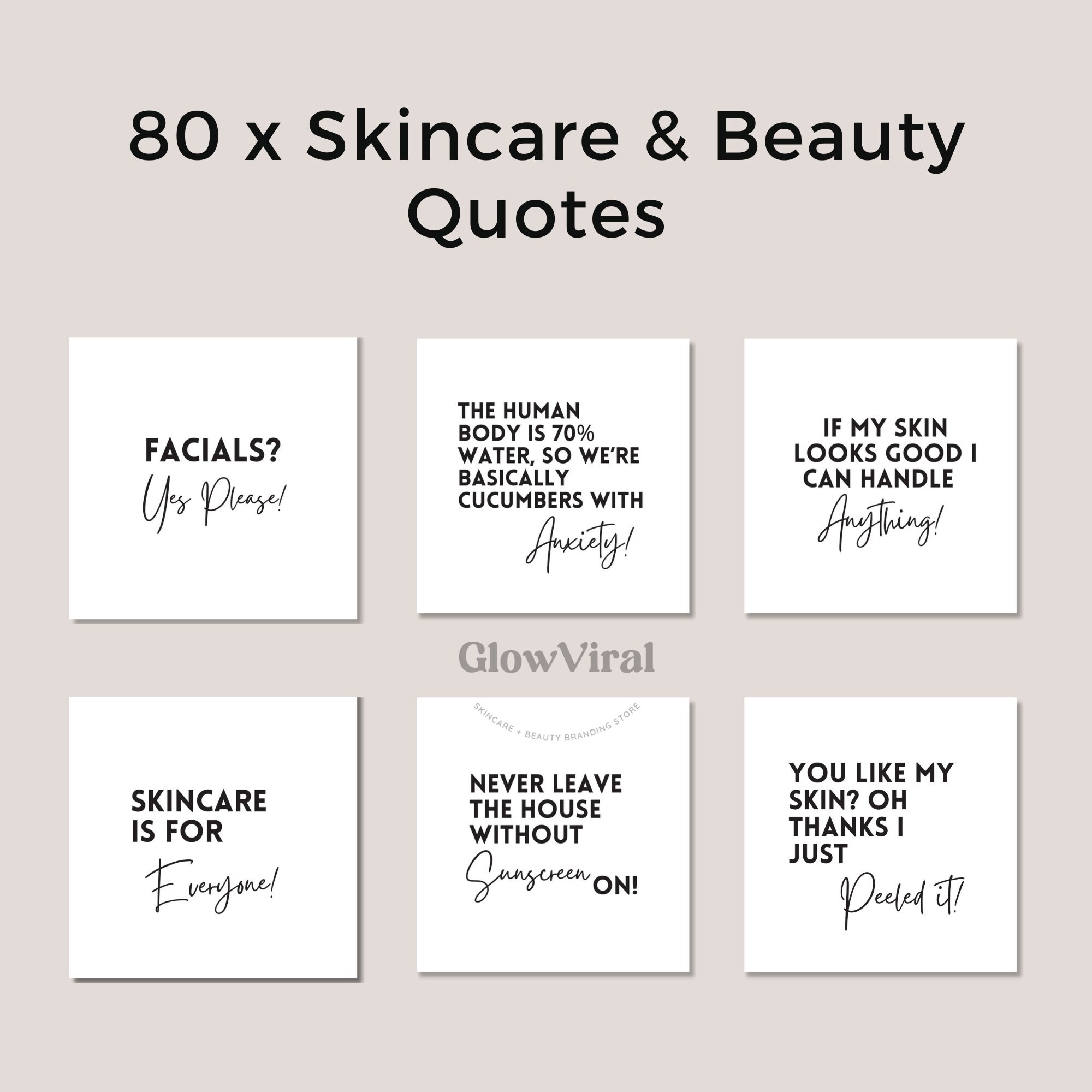 80 Minimal Skincare & Beauty Quotes, Esthetician Instagram Posts ...