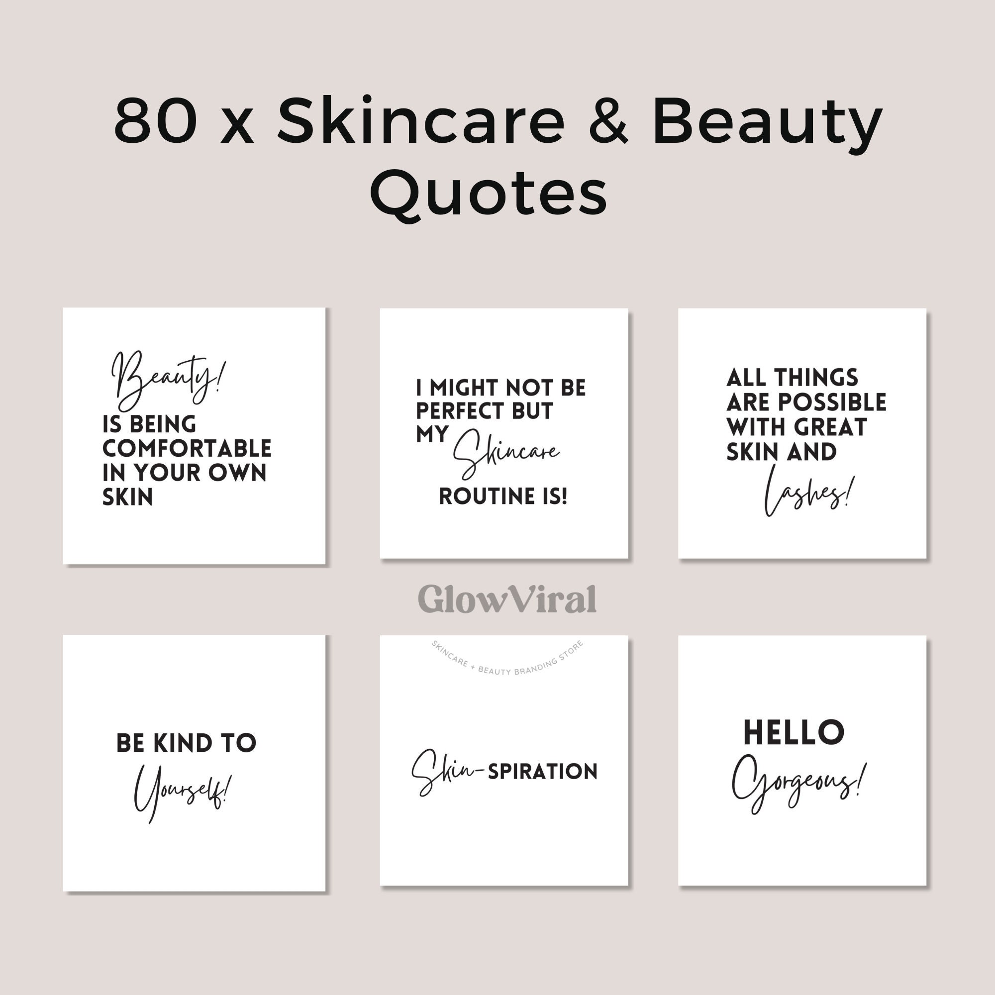 80 Minimal Skincare & Beauty Quotes, Esthetician Instagram Posts ...
