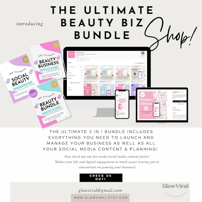 Skincare & Beauty Launch Planner, Printable Calendar, Marketing ...