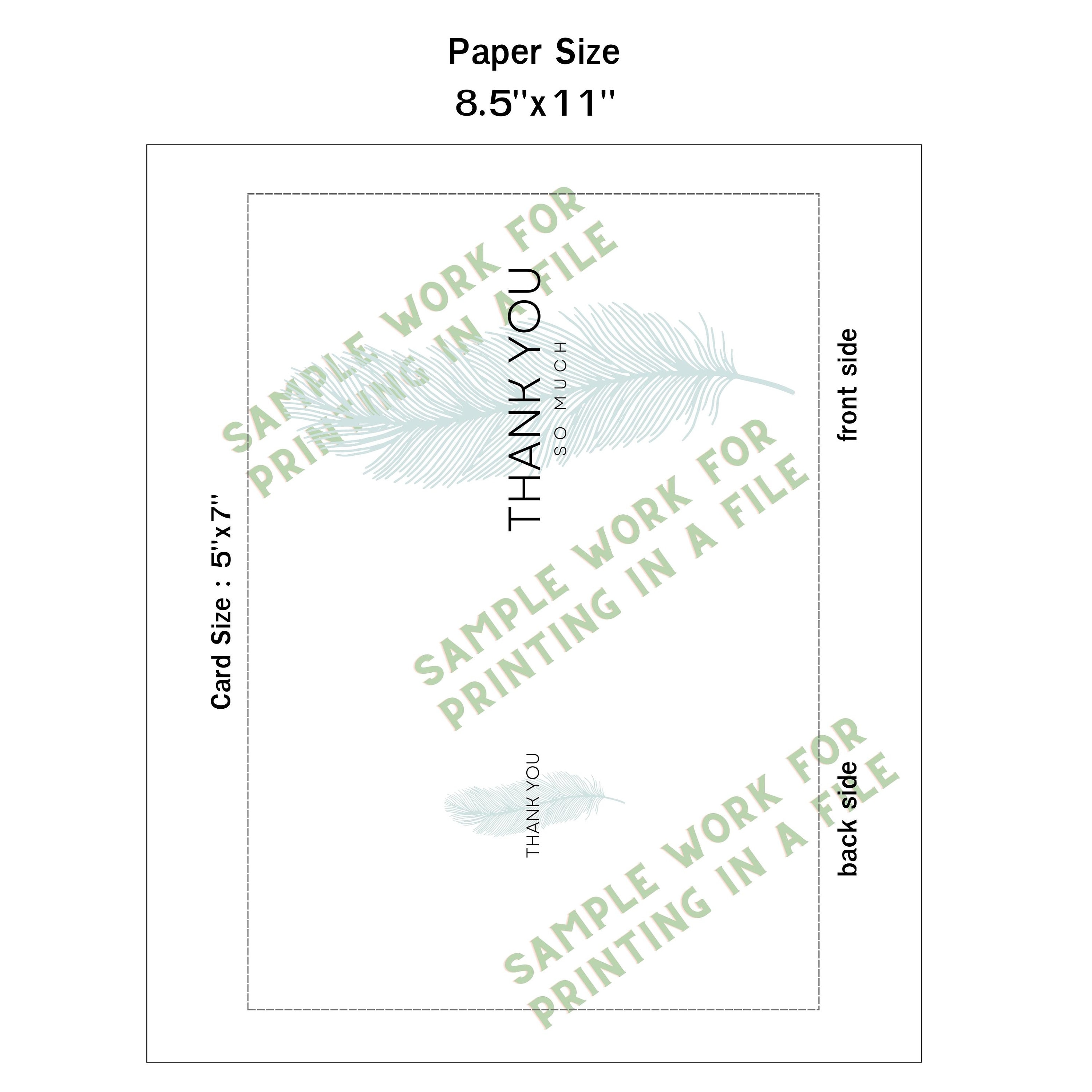 Tarjeta imprimible de agradecimiento Vol.3 tamaño de tarjeta - Etsy España