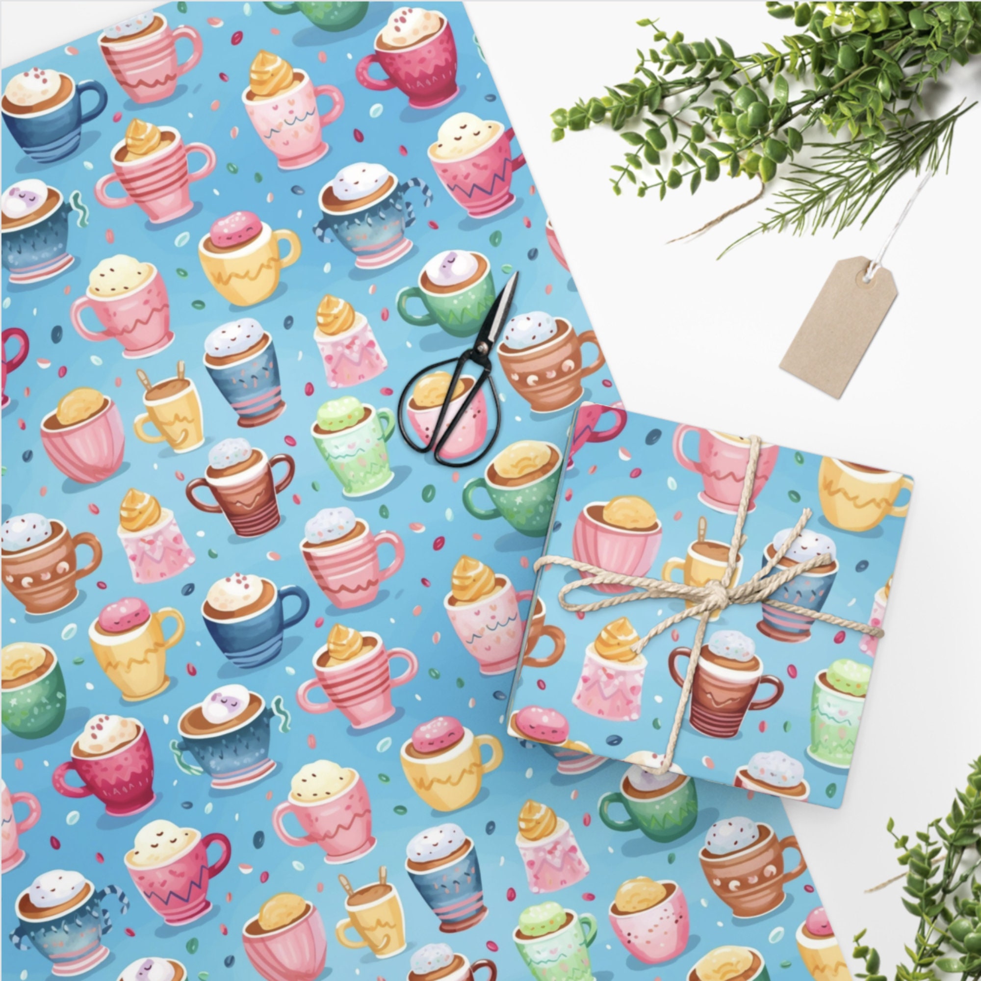 Coffee Lover Seamless Pattern Digital Background Paper Pack, Scrapbook ...